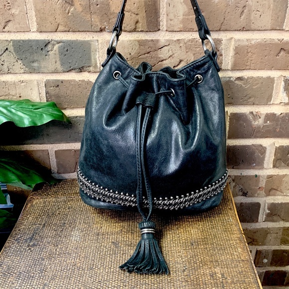 The Sak | Bags | The Sac Black Leather Heritage Style Drawstring Bucket ...